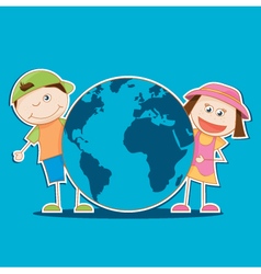 Kids around the world Royalty Free Vector Image