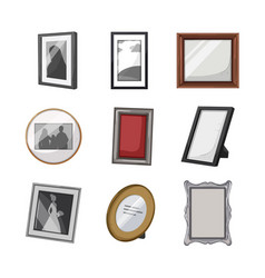 Realistic photo frame set square a3 a4 Royalty Free Vector