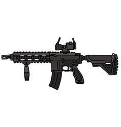 Automatic weapon isolated on white Royalty Free Vector Image