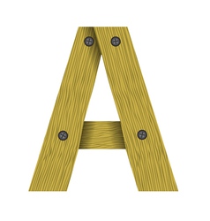 Wooden letter r Royalty Free Vector Image - VectorStock