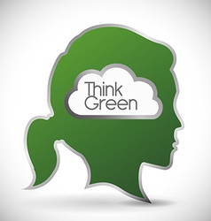 Think green design Royalty Free Vector Image - VectorStock
