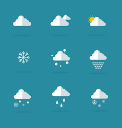 Weather icon set meteo symbols pictures Royalty Free Vector