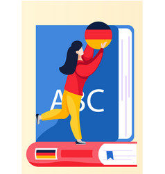 Language classes online german lessons foreign Vector Image