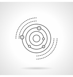 Sketch of solar system with planets orbiting sun Vector Image