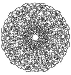 Zen doodle corners with curls and spirals Vector Image