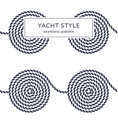 Seamless rope pattern set Royalty Free Vector Image