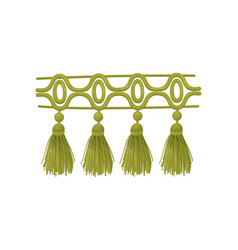 Three pink tassels on white Royalty Free Vector Image