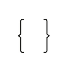 Curly bracket icon Royalty Free Vector Image - VectorStock