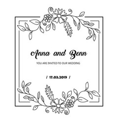 Hand drawn flower template best for your frame Vector Image