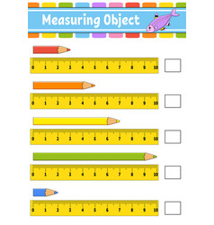 Measuring object with ruler education developing Vector Image