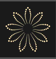 Abstract dotted flower shape design element Vector Image