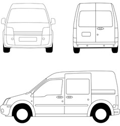 Mercedes sprinter cargo van l3h2 rwd 2018 Vector Image