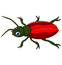 Cartoon funny rhinoceros beetle posing Royalty Free Vector