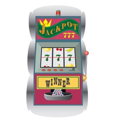 Slot machine with win jackpot 777 casino game Vector Image
