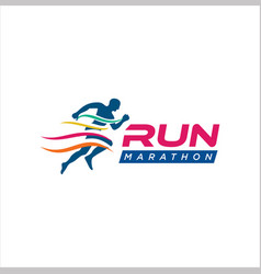 5k run logo design stock symbol Royalty Free Vector Image