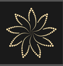 Abstract dotted flower shape design element Vector Image