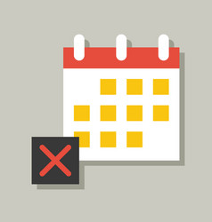 Calendar sign white icon Royalty Free Vector Image