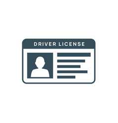Blue driver license card icon Royalty Free Vector Image