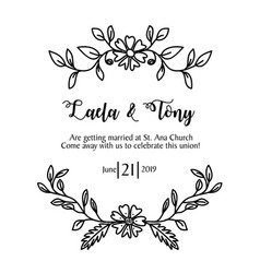 Hand drawn flower template best for your frame Vector Image