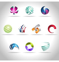 Abstract 3d glossy spheres Royalty Free Vector Image