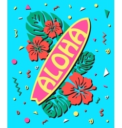 Summer floral font flower uppercase and lowercase Vector Image