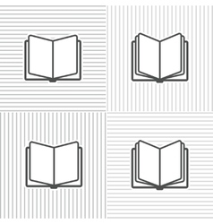 Book thin line icons Royalty Free Vector Image