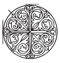 Gothic circular panel is a design found on an old Vector Image