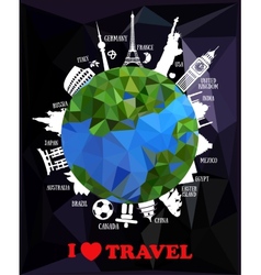 India travel map with sightseeing places Vector Image