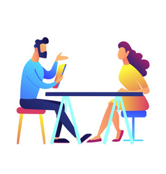 Contender work employees and job interview Vector Image