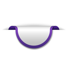 Violet banner design on white background Vector Image