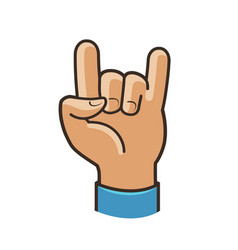Hand gesture you symbol middle finger sign Vector Image
