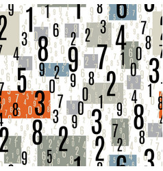 Seamless pattern with the numbers Royalty Free Vector Image
