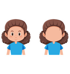 Bob hair girl character Royalty Free Vector Image