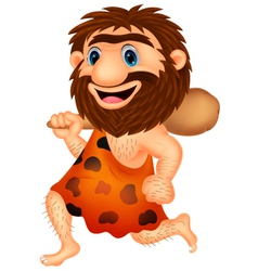 Funny caveman cartoon Royalty Free Vector Image