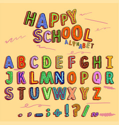 Colorful 3d display font design alphabet letters Vector Image