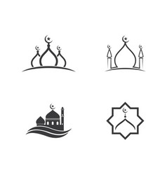 Perspective mosque sketch Royalty Free Vector Image