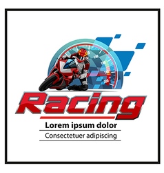 Motorsport racing shield emblem set Royalty Free Vector