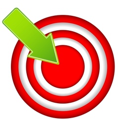 Flat icon design target with arrow goal achieve Vector Image