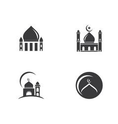 Mosque icon flat design isolated Royalty Free Vector Image