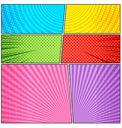 Empty comic book template background design Vector Image