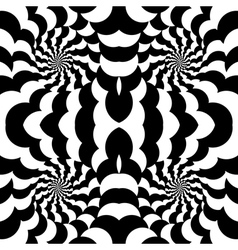 Wavy optical illusion checker pattern background Vector Image