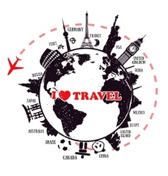 India travel map with sightseeing places Vector Image