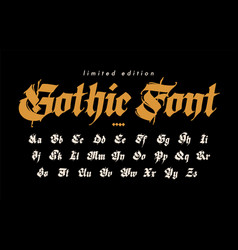 Letter p in gothic style alphabet symbol Vector Image