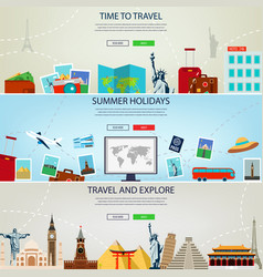 Travel and tourism locations Royalty Free Vector Image