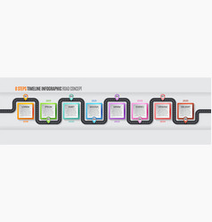 Navigation map infographic 5 steps timeline Vector Image