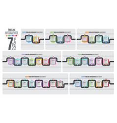 Navigation map infographic 5 steps timeline Vector Image