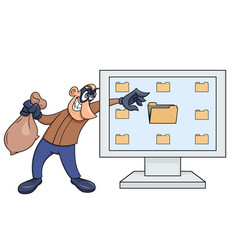 Male thief in mask set robber cartoon characters Vector Image