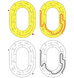 Maze number 1 Royalty Free Vector Image - VectorStock