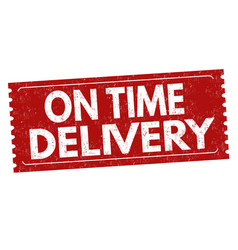 On time rubber stamp Royalty Free Vector Image