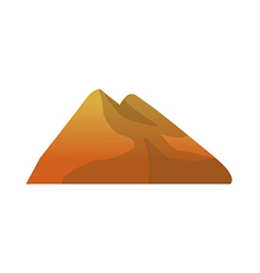 Isolated green mountain on white background Vector Image